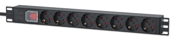 PDU kabl Intellinet 715126 19"/1U sa 8 utičnica/prekidač/2m