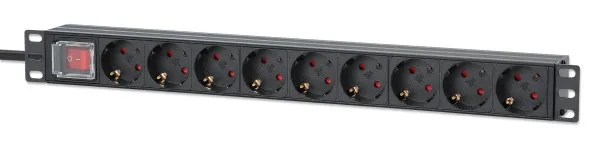 PDU kabl Intellinet 715133 19"/1U sa 9 utičnica/prekidač/2m