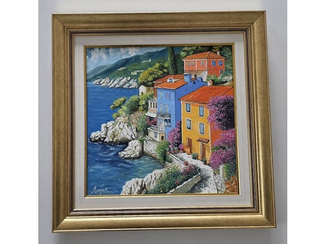 Ulje na platnu - Italijanska obala, prelepa slika!