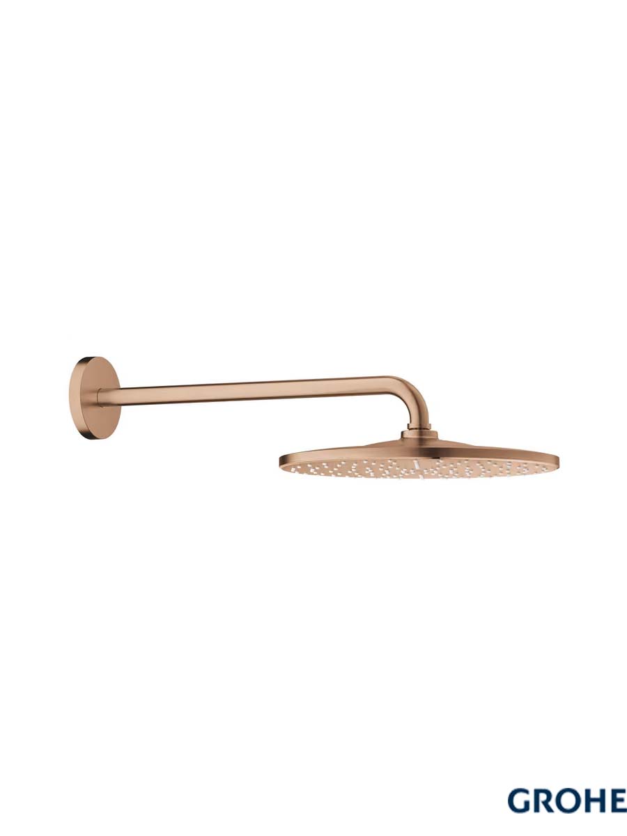 Ruža tuša 310 mm Grohe 26558DL0 Rainshower Mono sa držačem 422mm brushed warm sunset