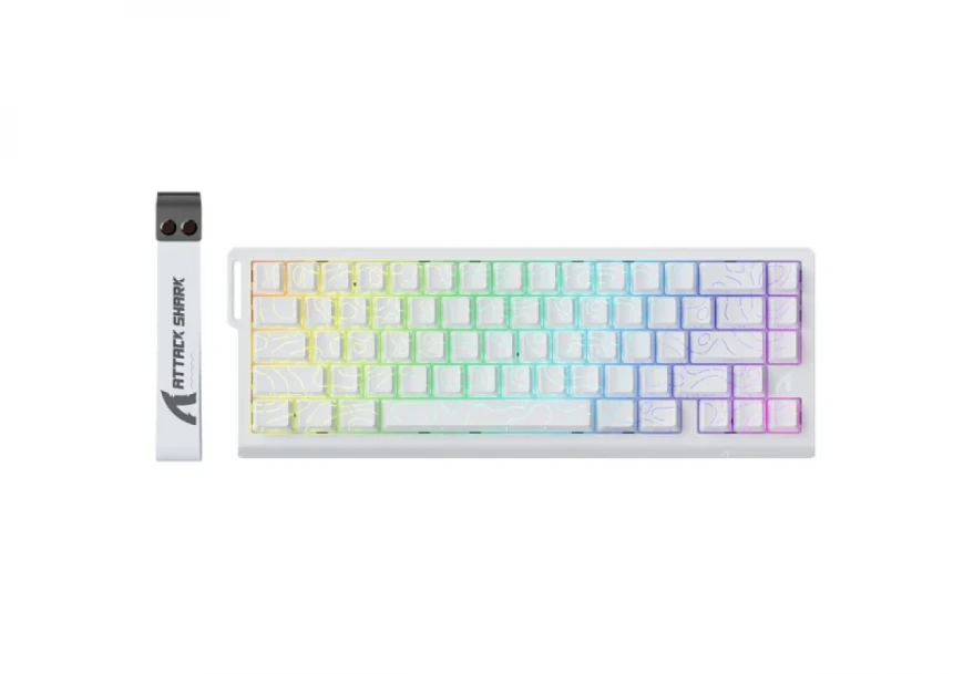 Gaming tastatura Attack Shark X68HE Magnetic Switch/RT/Snap Tap/DKS/MT/TGL/White Contour