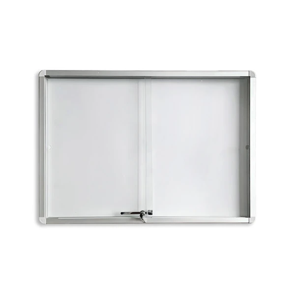 Tabla oglasna Rocada 18xA4, bela magnetna, klizna vrata, 138x99