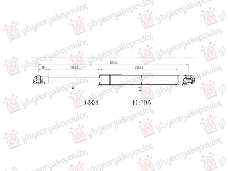 AMORTIZER GEPEK VRATA (429L-710N) (MARELLI) PEUGEOT 508 II 2023- (FB/FH/F3/FC/FJ/F4) (OEM: 9838049580)