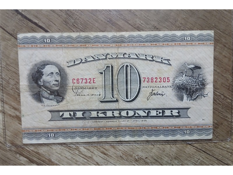N 77 - Danska - 10 kruna 1950 do 57 - bolja - opis -