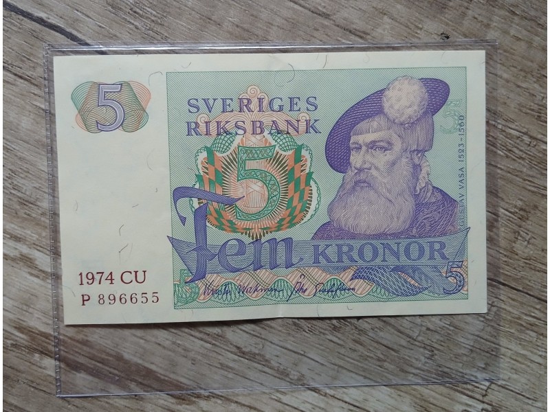N 79 - Švedska - 5 kruna 1974 - vidi opis -
