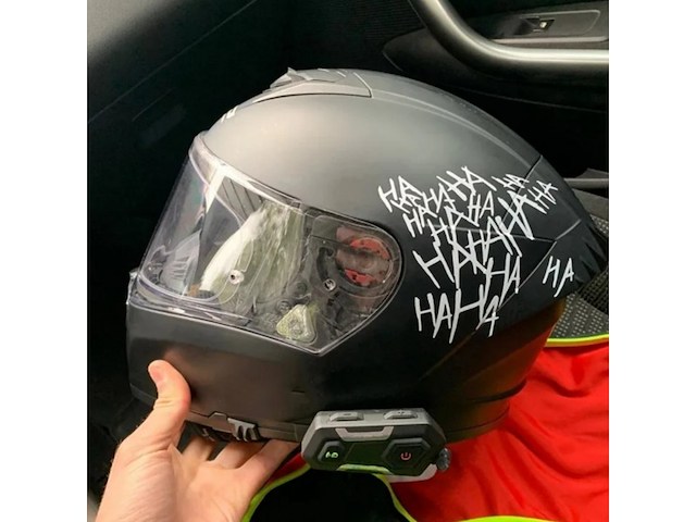 HAHAHA u beloj boji nalepnica za kacige motor auto