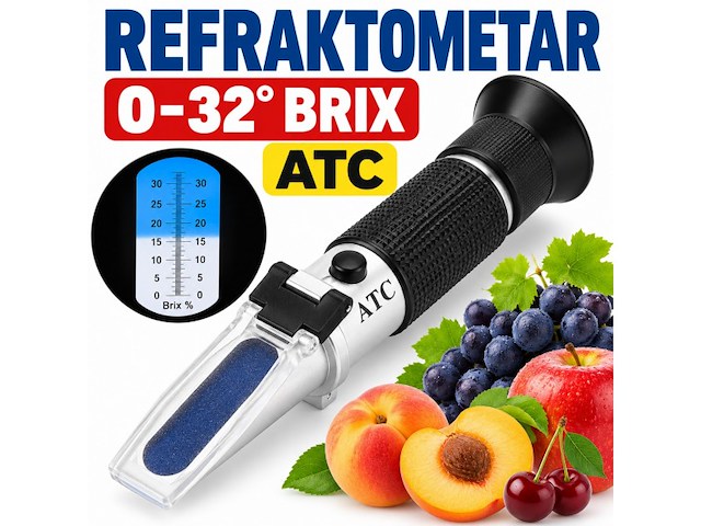 Refraktometar 0 32 Brix ATC merač šećera u voću i