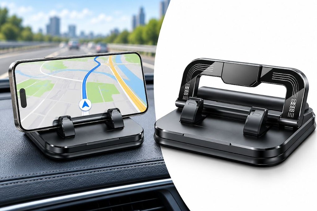 Držač za telefon u automobilu SWIVNEXO – rotacija od 360°, stabilan tokom vožnje    Bezbedna vožnja