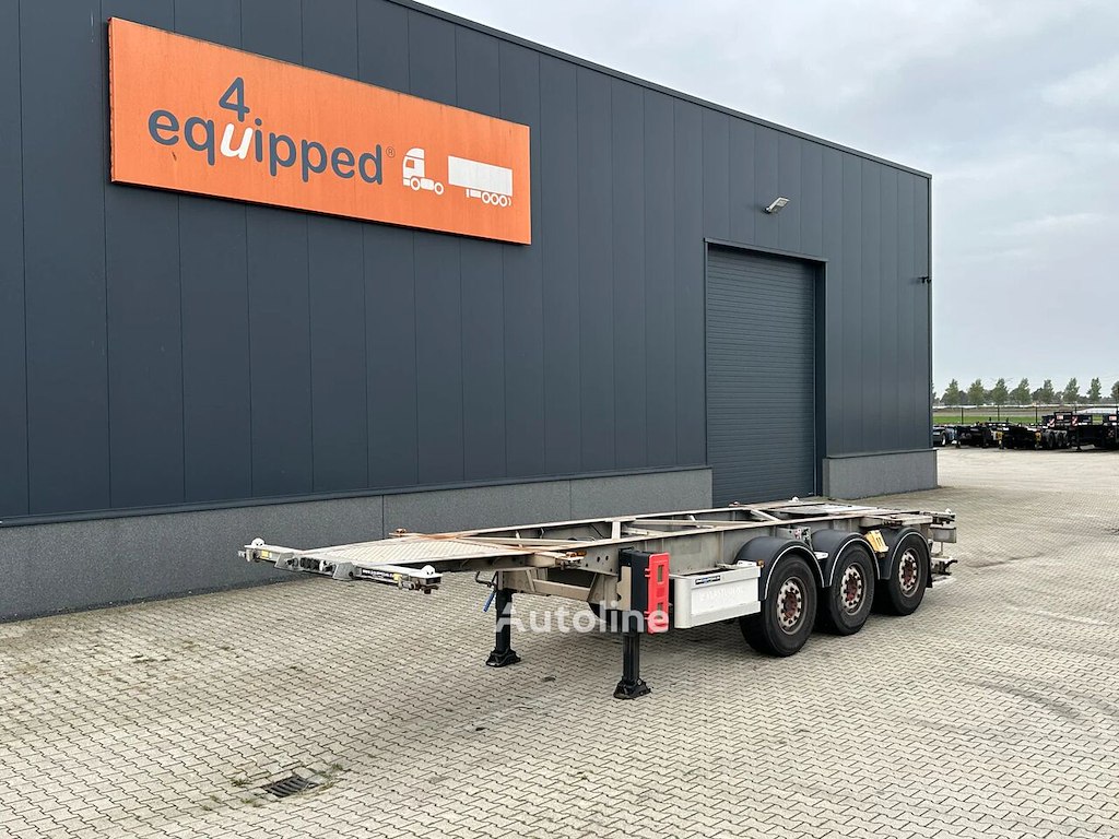 Van Hool 20FT/30FT ADR CHASSIS / galvanized / MB DISC / 2x liftaxle / ADR poluprikolica za prevoz kontejnera