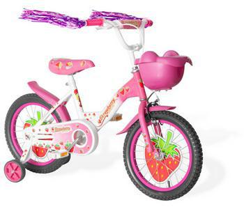 DECIJA BICIKLA "STRAWBERRY SWEET" ROZA BELA 16"