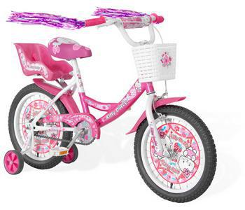 DECIJI BICKL “KITTY DOLLY” ROZA-BELI 16”