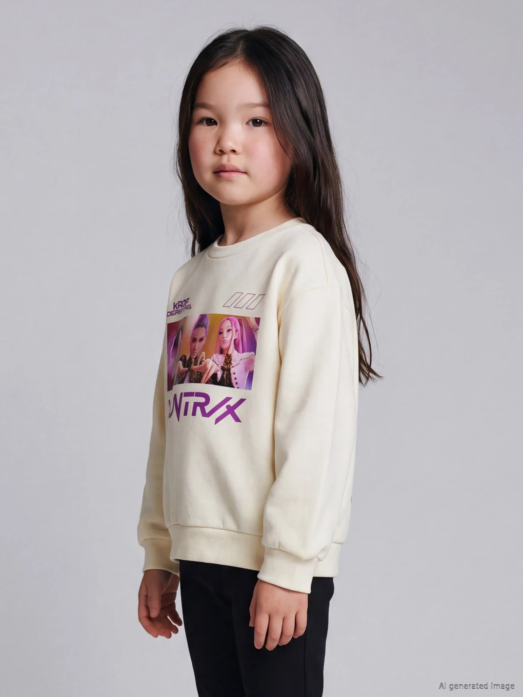 LCW Kids K-pop Štampani Komplet Za Devojčice