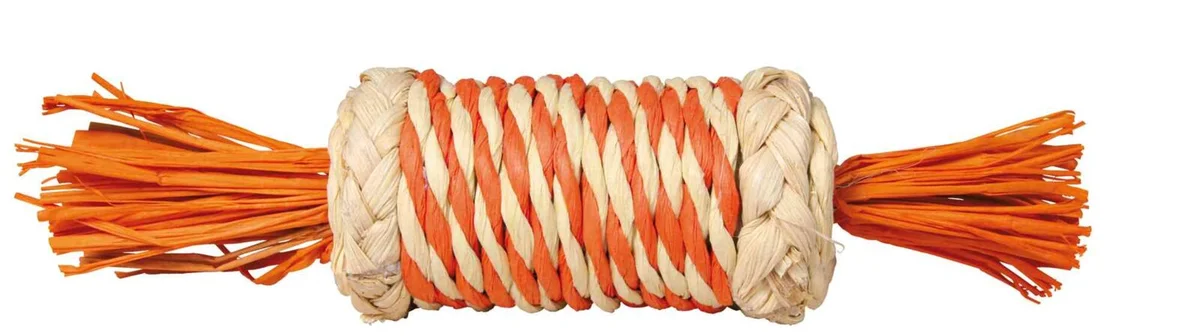 Trixie glodalica za glodare — igračka od drveta i papirnog prediva, 18 cm