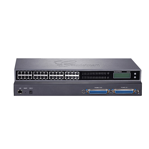 Grandstream GXW4232 Enterprise Voice&Fax-over-IP gateway sa 32 x FXS (RJ11 & 2 x 50-pin Telco) , 1 x LAN Gb/s, 19"/1U & LCD, 4 SIP server server profila, nezavisni nalozi po portu, provisioning, T...