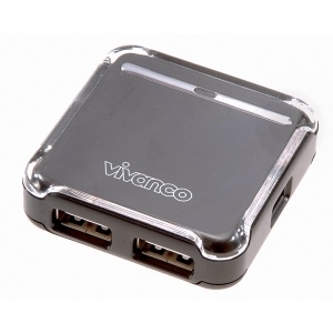 HUB USB 2.0 4 Vivanco Notebook Pro