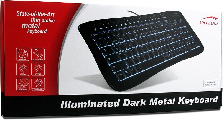 Illuminated Dark Metal Keyboard