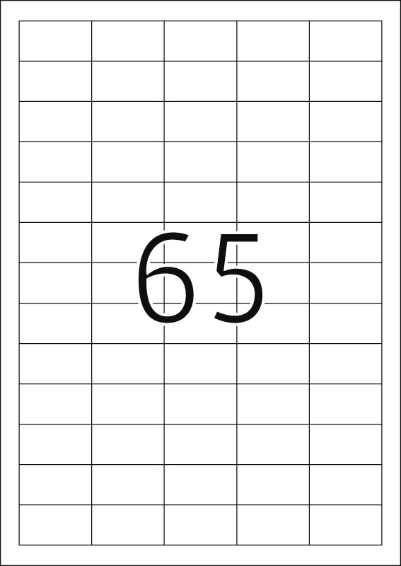 Etikete 38,1x21,2 A4/65 1/100 bela