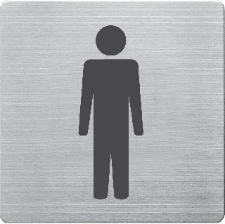 Aluminijumski piktogram samolepljivi - muÅ¡ki toalet