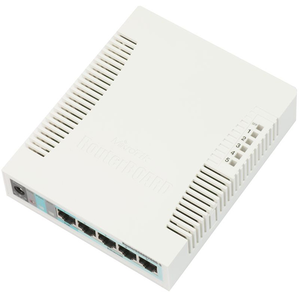 MikroTik RB260GS / CSS106-5G-1S upravljiv svič sa 5 x Gigabit 10/100/1000Mb/s portova + Gigabit SFP slot, MAC filter, VLANs, bandwidth limit, mirroring, web management, temp. -20°C÷70°C, PoE in 11...