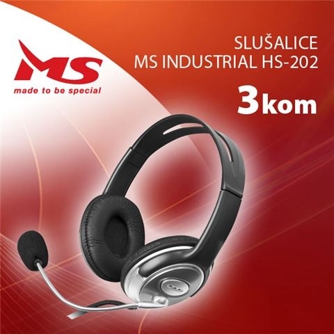 MS Industrial sluÅ¡alice sa mikrofonom HS-202 3kom