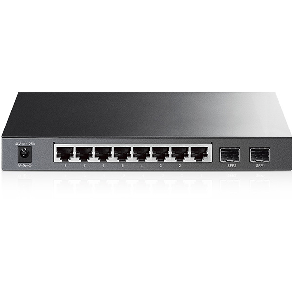 TP-Link TL-SG2210P Omada PoE+ upravljiv cloud svič 8 x 10/100/1000Mb/s PoE 802.3at/af do 61W + 2 SFP, VLAN, SNMP, RMON, L2~L4 QoS, IGMP, ACL, port security, Zero-Touch Provisioning, Web / iOS / An...