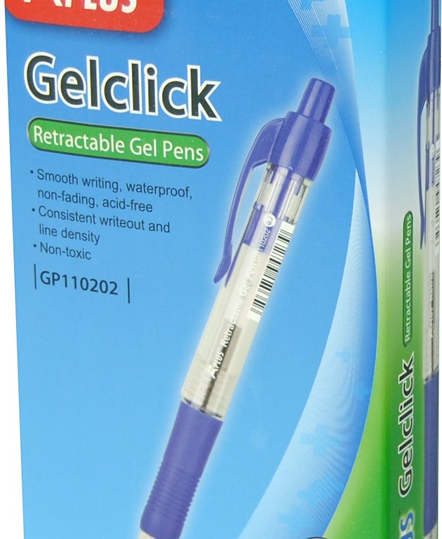 Gel roler GP110202 sa push mehanizmom 0,7 mm, gumeni grip