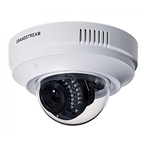 Grandstream GXV3611IR_HD dome dan-noć IP kamera H.264 HD_720P 2.8mm, Smart IR, 30fps, 2-way audio SIP/VoIP, mikrofon, zvučnik, 6 strimova, 24MB buffer, DI+DO, mSDHC slot, PoE, Softver za 72 kamere