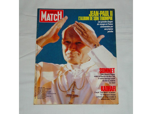 Paris MATCH, 17 oct 1986, Jovan Pavle II