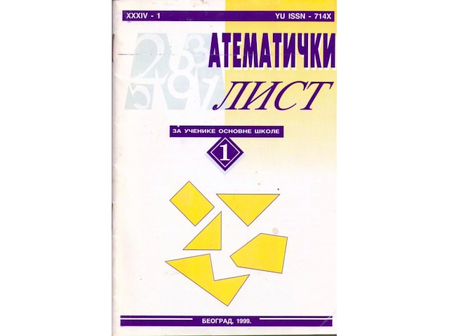 Matematički list god. XXXIV br. 1  1999.