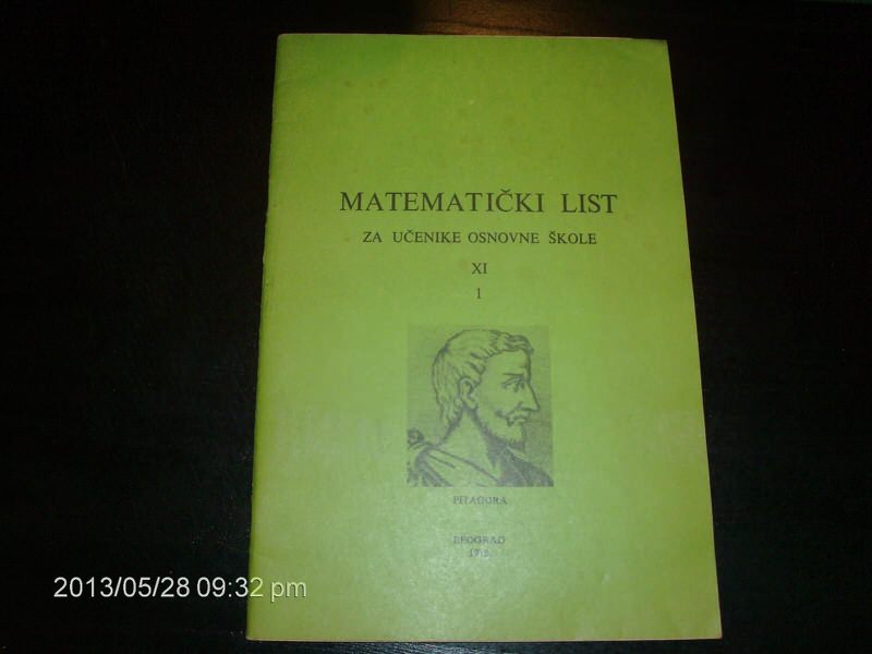 MATEMATICKI LIST  BR.1 1976.GODINA