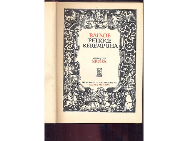 Balade Petrice Kerempuha Miroslav Krleža (1946g.)