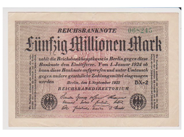 NEMACKA - 5 000 000 MARAKA 1923