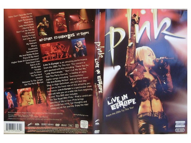 PINK - LIVE IN EUROPE - FROM THE 2004...DVD