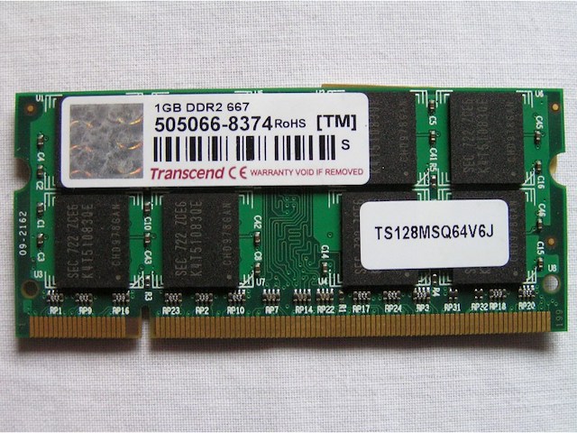 Transcend 1 GB DDR2 SO-DIMM 667 MHz