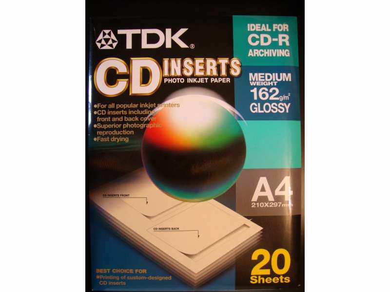 TDK Foto papir za omot CD-a inkjet print