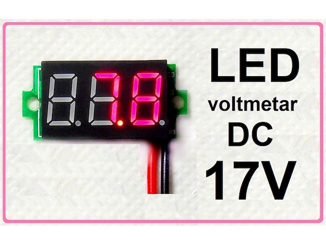 Voltmetar DC 3 - 17 V crveni displej