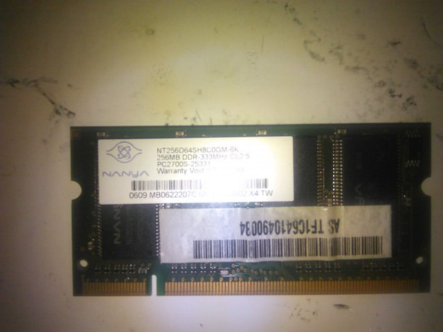 SODIMM DDR 256MB za laptop