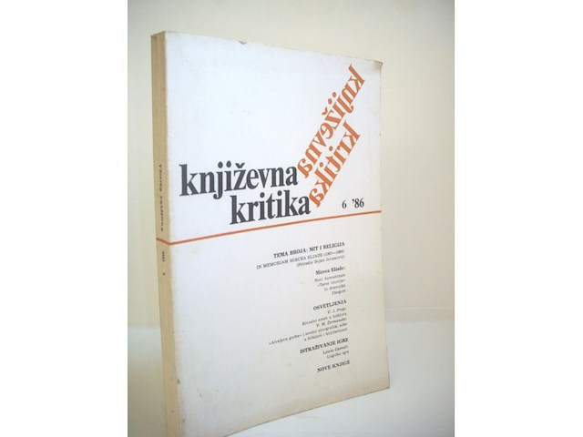 KNJIŽEVNA KRITIKA, 6/86, Mit i religija