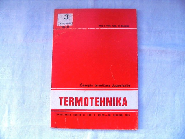 Termodinamika časopis br.  3, 1985.