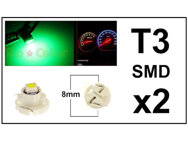 LED Sijalica - T3 za instrument tablu - 2 komada