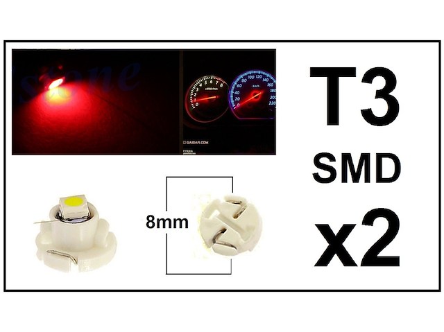 LED Sijalica - T3 za instrument tablu - 2 komada