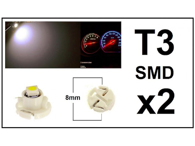 LED Sijalica - T3 za instrument tablu - 2 komada