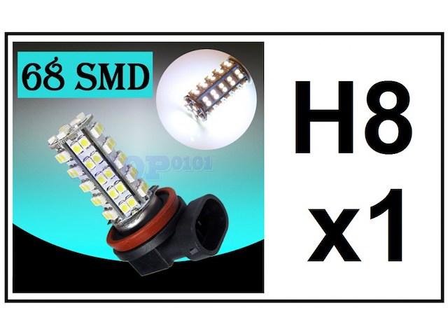 H8 LED Sijalica - 68 SMD dioda - 1 komad