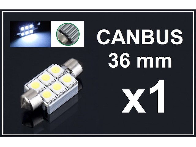 LED Sijalica - 36 mm - CANBUS 6 SMD - 1 komad