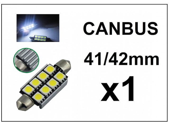 LED Sijalica - 42 mm - CANBUS 8 SMD - 1 komad