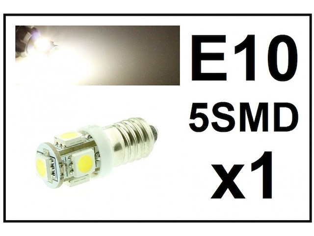 LED Sijalica - E10 pozicija - 5 dioda - 1 komad