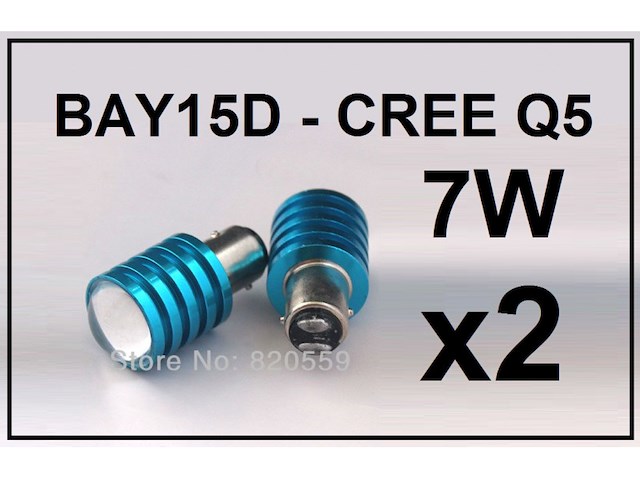 LED Sijalica - BAY15D CREE 7W Q5 - BELA - 2 komada