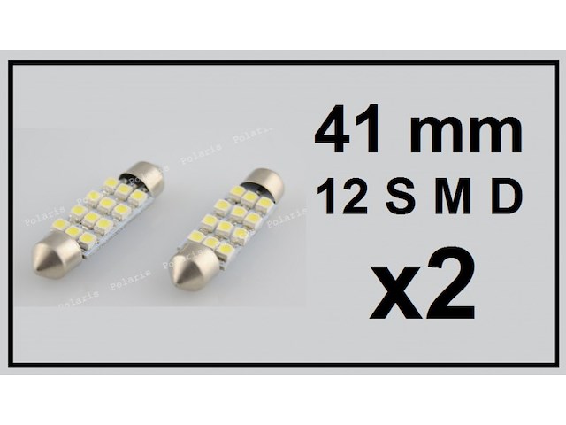 LED Sijalica - za unutrasnjost - 41 mm - 12 SMD - 2 kom