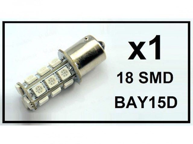 LED Sijalica - BAY15D - BELA - dva svetla - 1 komad