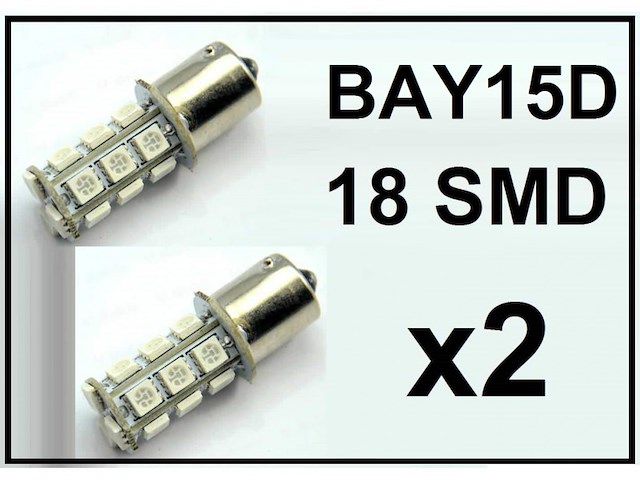 LED Sijalica - BAY15D - BELA - dva svetla - 2 komada